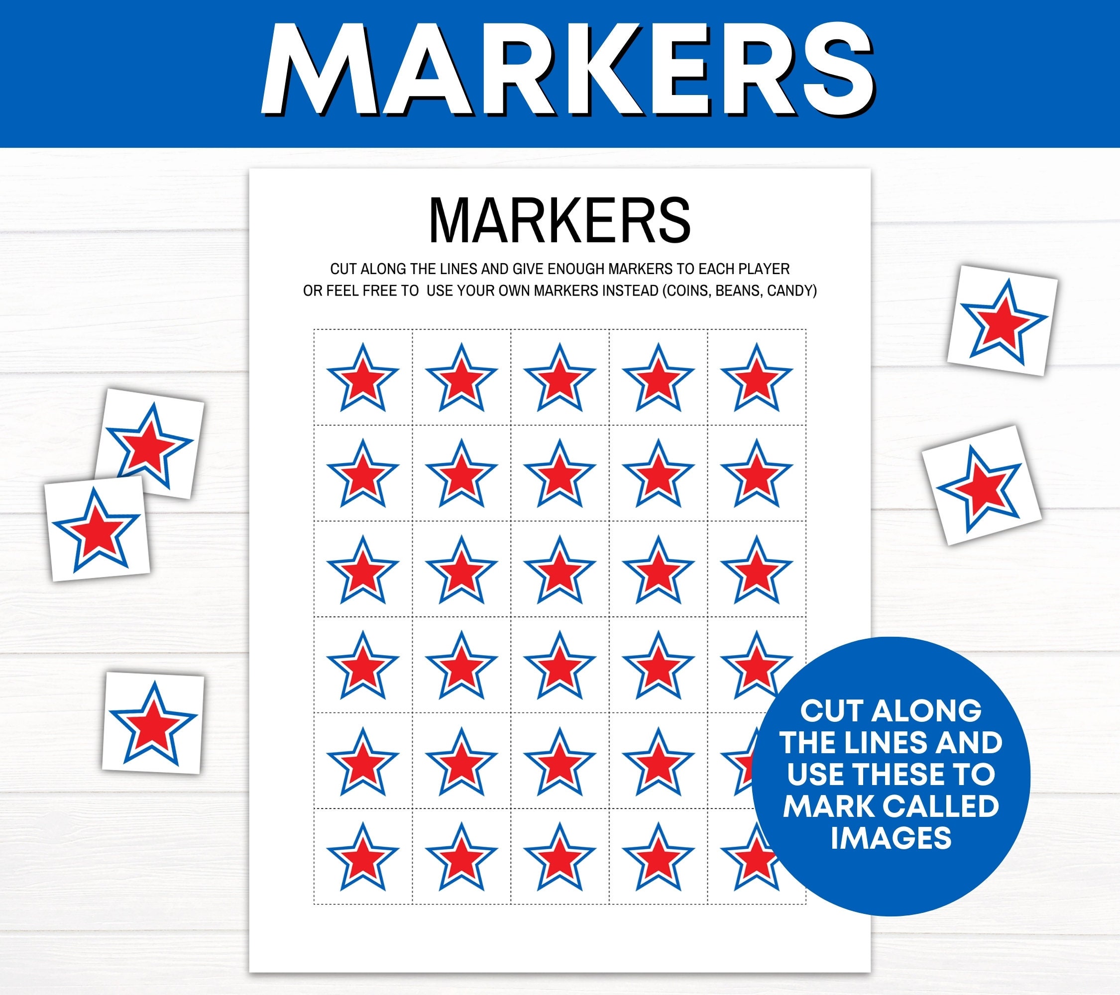 60 Fourth of July Bingo Cards Printable Game, 4th of July USA ...