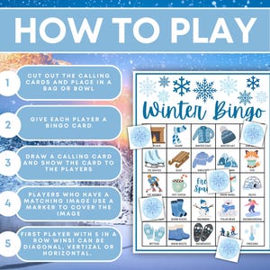 30 Winter Bingo Cards Printable Game,winter Bingo Board Activity for ...
