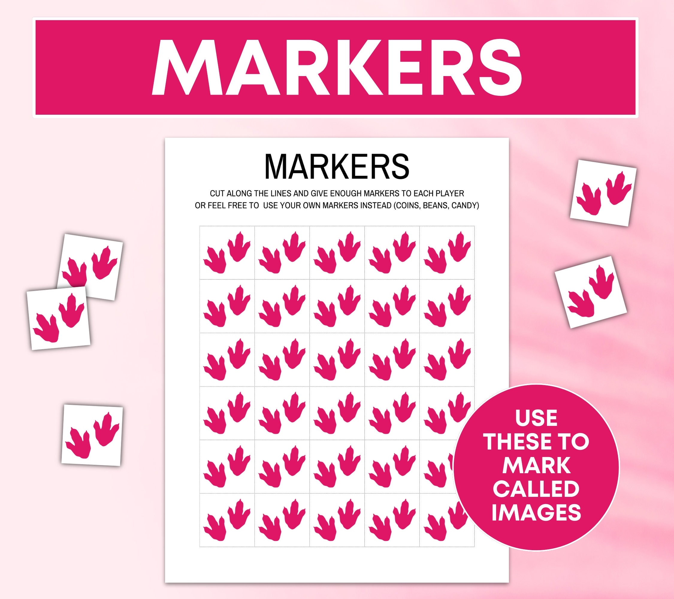 100 Dinosaur Bingo Cards Printable Game, Girl Dinosaur Birthday Party ...