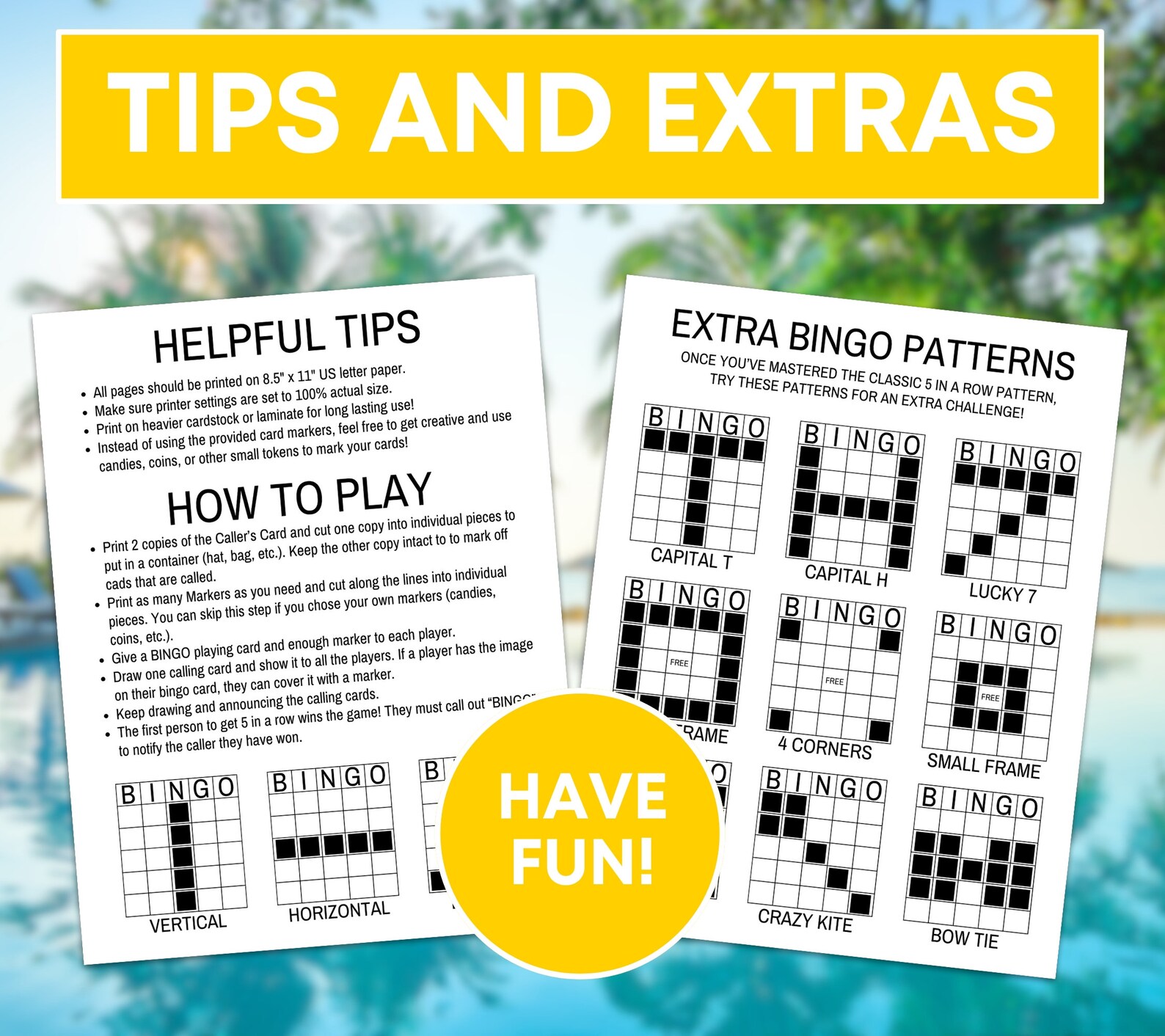 120 Pool Party Bingo Cards Printable Game, Summer Pool Party Birthday ...