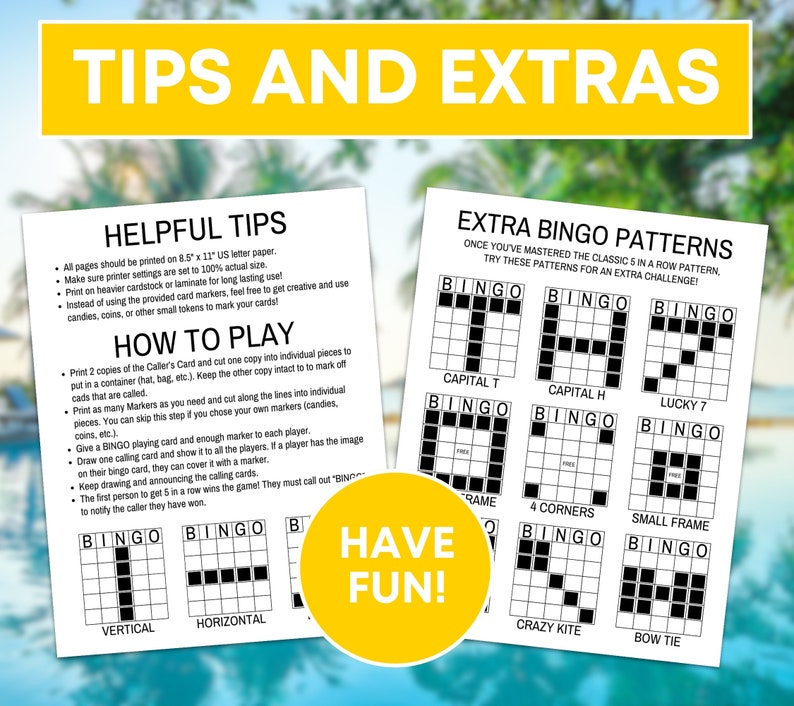 120 Pool Party Bingo Cards Printable Game, Summer Pool Party Birthday ...