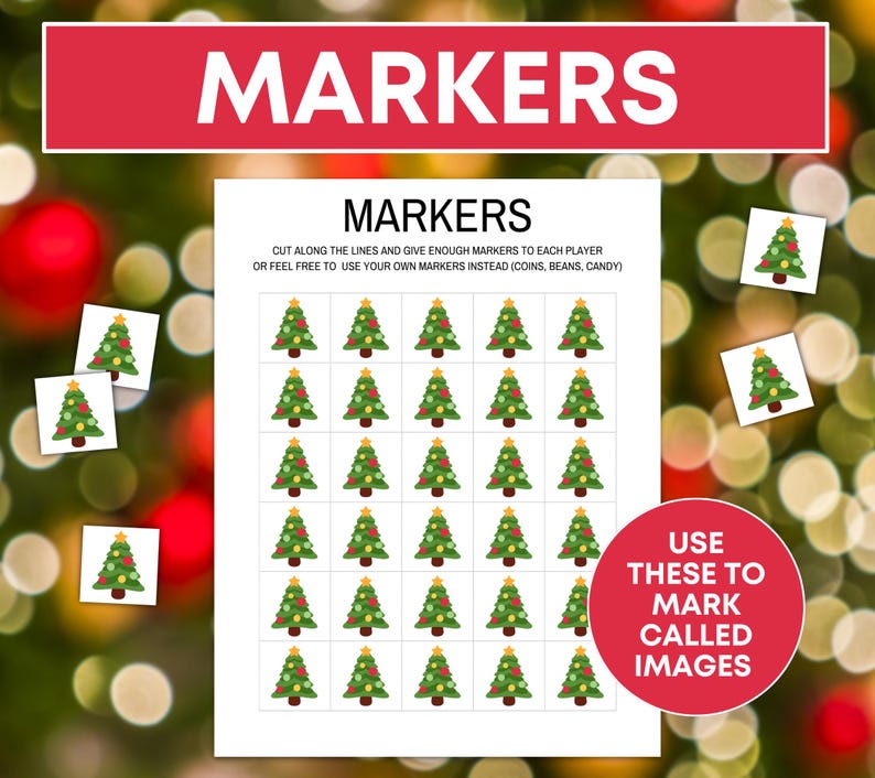 30 Christmas Bingo Card Printable Game,christmas Bingo Board,christmas ...