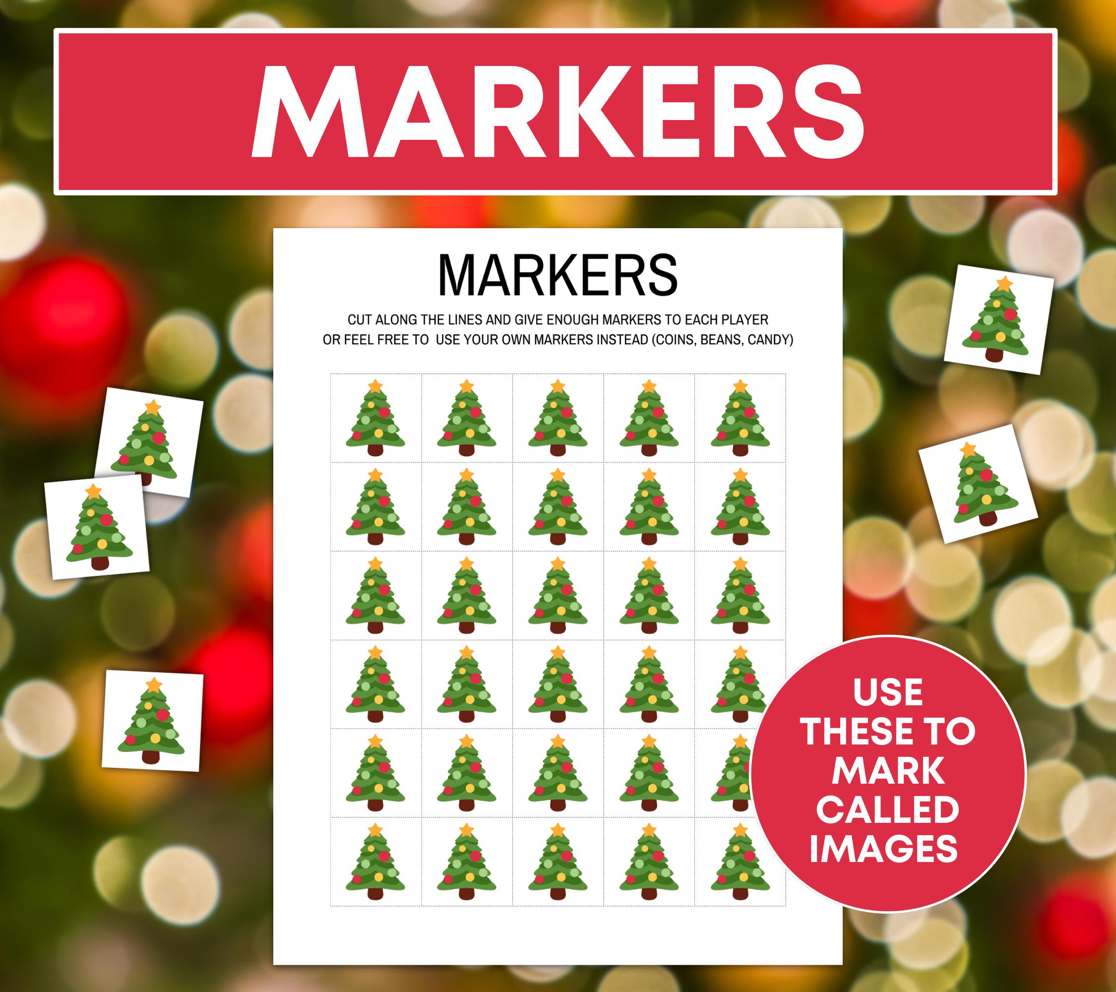 30 Christmas Bingo Card Printable Game,christmas Bingo Board,christmas ...