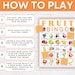 120 Fruit Bingo Cards Printable Game, Fruit Bingo Boards Game, Fruit ...