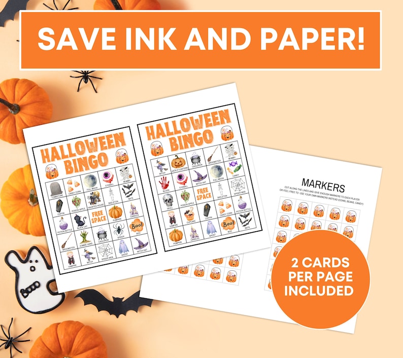 30 Halloween Bingo Cards Printable Game,halloween Fall Bingo Boards ...