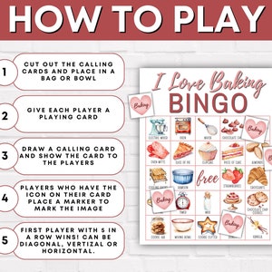 90 Baking Bingo Game Cards Printable, Baking Birthday Party Bingo ...
