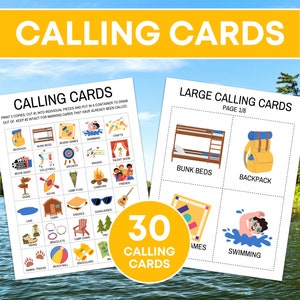 90 Summer Camp Bingo Cards Printable Game, Kids Camping Bingo Game ...