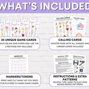 30 Easter Bingo Cards Printable Game, Easter Bingo Boards Activity for ...