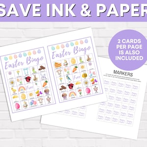 30 Easter Bingo Cards Printable Game, Easter Bingo Boards Activity for ...