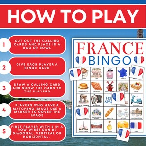90 France Bingo Cards Printable Game, Paris France Travel Bingo Boards ...