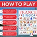 90 France Bingo Cards Printable Game, Paris France Travel Bingo Boards ...