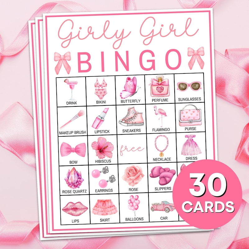 Pink 2026 Bingo Card - Etsy