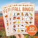 60 Halloween Bingo Cards Printable Game,halloween Fall Bingo Boards ...