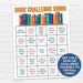 Book Challenge Bingo Printable, Reading Challenge Bingo PDF, Reading ...