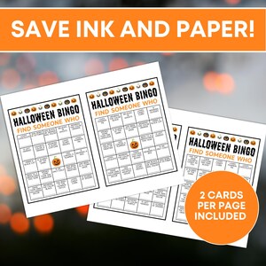 120 Halloween Mingle Bingo Cards Printable Game, Halloween Fall Find ...