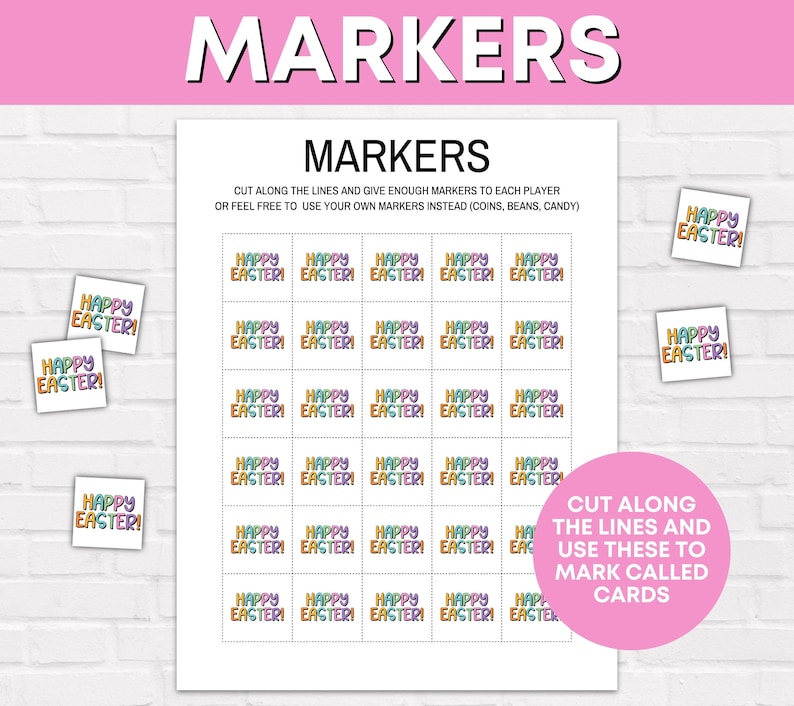 30 Easter Bingo Cards Printable Game, Easter Bingo Boards Activity for ...