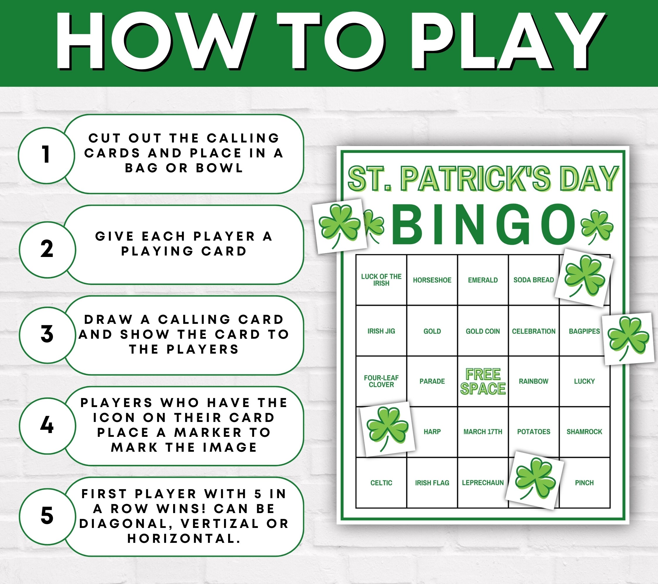 30 St Patricks Day Bingo Cards Game Printable, St Patrick Bingo Boards ...