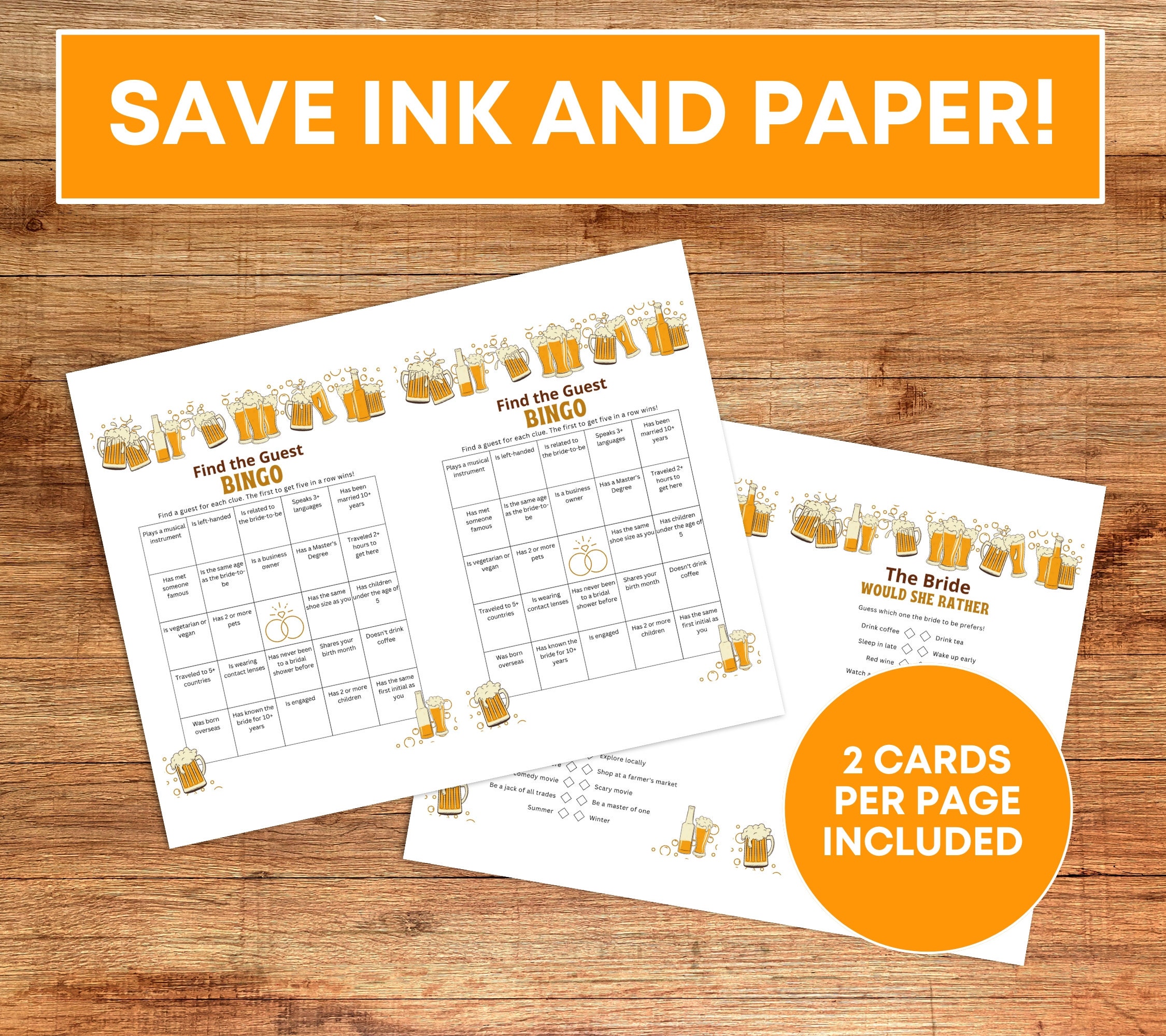 Brewery Bridal Shower Games Printable Bundle, Beer Brewery Bridal ...