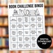 Book Challenge Bingo Printable, Reading Challenge Bingo PDF, Reading ...