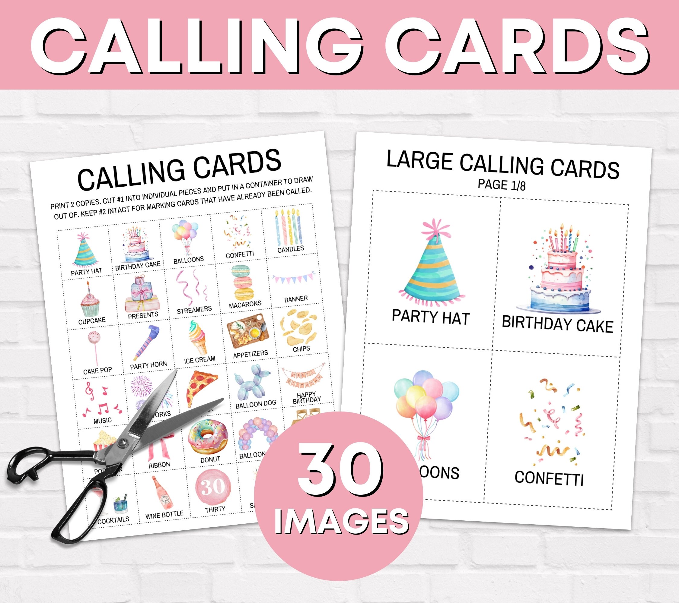 60 30th Birthday Bingo Cards Printable Game, 30th Birthday Party Bingo ...
