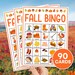 60 Thanksgiving Mingle Bingo Card Printable Game,thanksgiving Fall Find ...