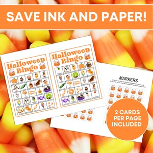 60 Halloween Bingo Cards Printable Game,halloween Fall Bingo Boards ...