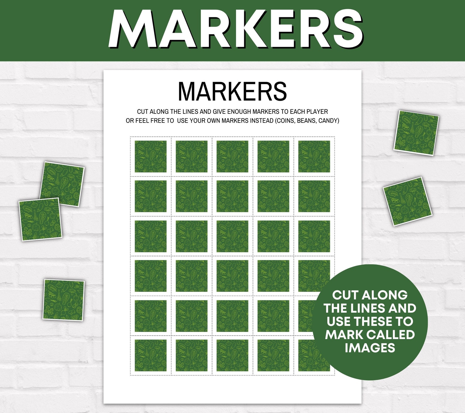 120 Vegetable Bingo Cards Printable Game, Vegetable Bingo Boards ...