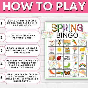 90 Spring Bingo Cards Printable Game, Spring Bingo Kids Classroom ...