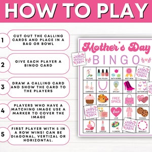 90 Mother's Day Bingo Cards Printable Game, Mothers Day Party Brunch ...