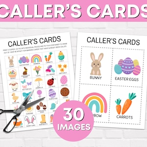 30 Easter Bingo Cards Printable Game, Easter Bingo Boards Activity for ...