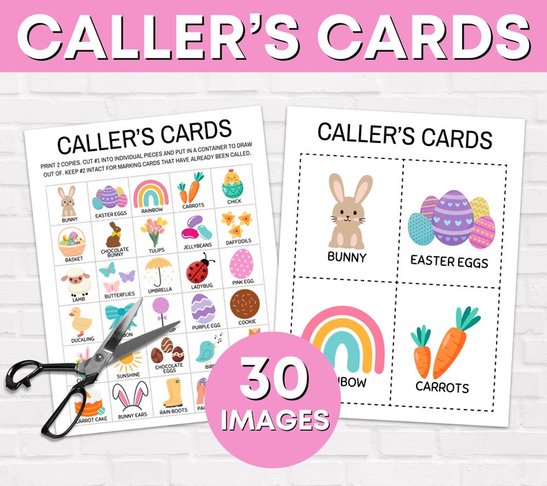 30 Easter Bingo Cards Printable Game, Easter Bingo Boards Activity for ...