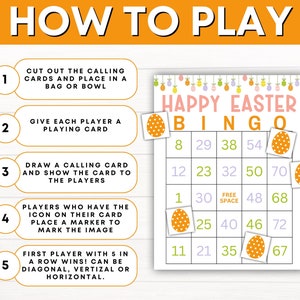 100 Easter Bingo Cards Printable Game, Easter Bingo Board Activity for ...
