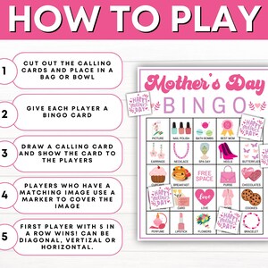 30 Mother's Day Bingo Cards Printable Game, Mothers Day Party Brunch ...
