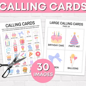 30 Birthday Bingo Cards Printable Game, Pastel Kids Birthday Bingo ...