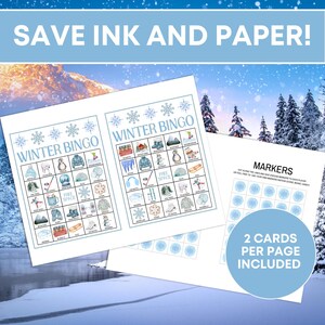 30 Winter Bingo Cards Printable Game,winter Bingo Board Activity for ...