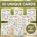 30 Camping Bingo Cards Printable Game, Camping Party Bingo Game ...