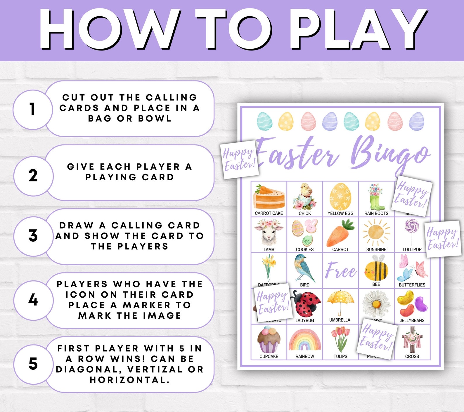 120 Easter Bingo Cards Printable Game, Easter Bingo Board Activity for ...