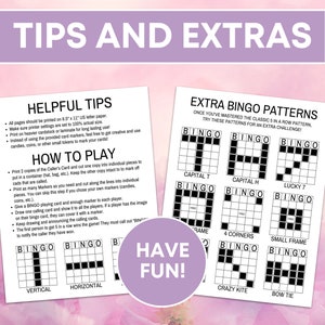 60 Flower Bingo Cards Printable Game, Floral Spring Bingo Boards Kids ...