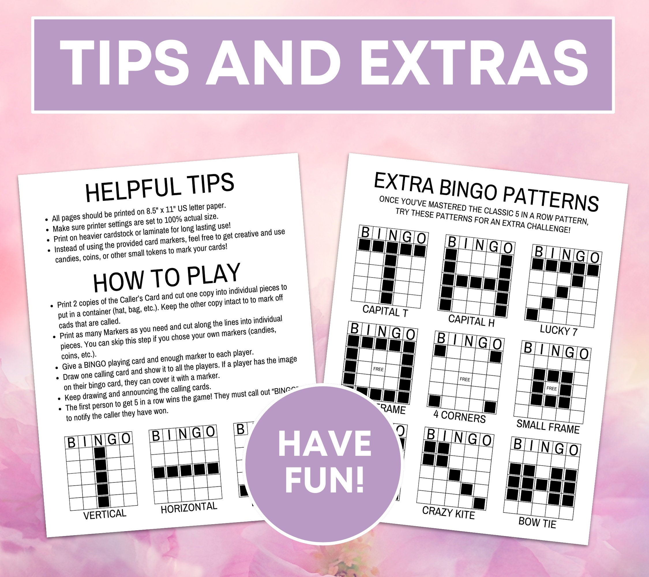 60 Flower Bingo Cards Printable Game, Floral Spring Bingo Boards Kids ...