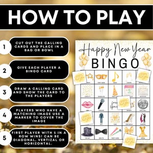 30 New Years Bingo Cards Printable Game, New Years Eve Bingo Boards ...