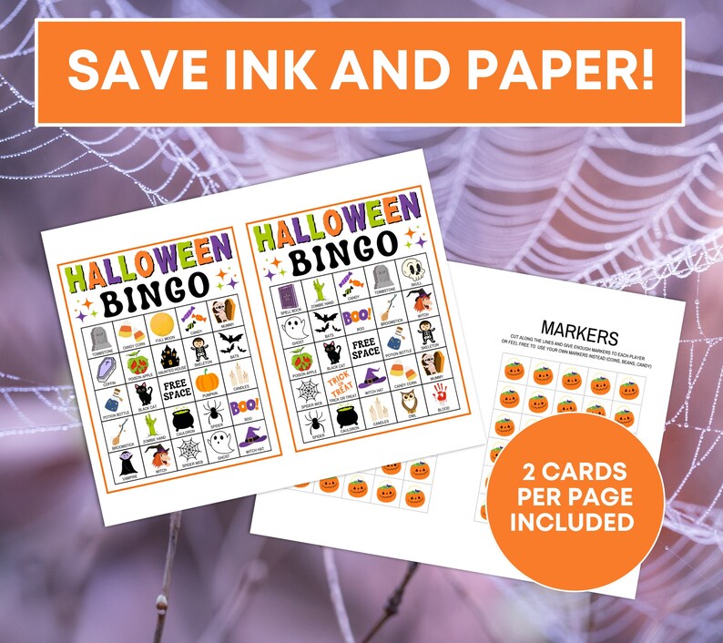90 Halloween Bingo Cards Printable Game,halloween Fall Bingo Boards ...