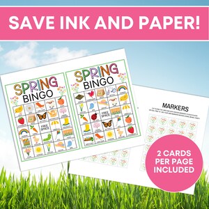 30 Spring Bingo Cards Printable Game, Spring Bingo Kids Classroom ...