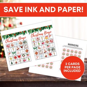 30 Christmas Bingo Card Printable Game,christmas Bingo Board,christmas ...