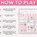 60 Girly Pink Aesthetic Bingo Cards Printable Game, Pink Girl Coquette ...