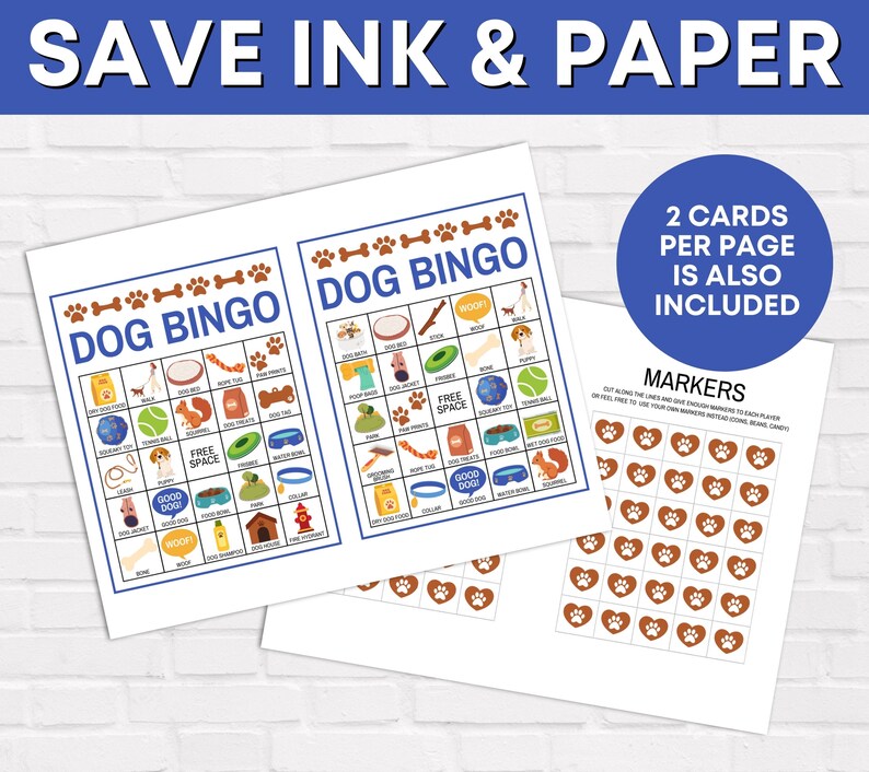 120 Dog Bingo Cards Printable Game, Puppy Dog Bingo Cards Game, Dog ...