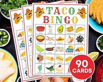 The Taco Bingo Game Printable - Etsy