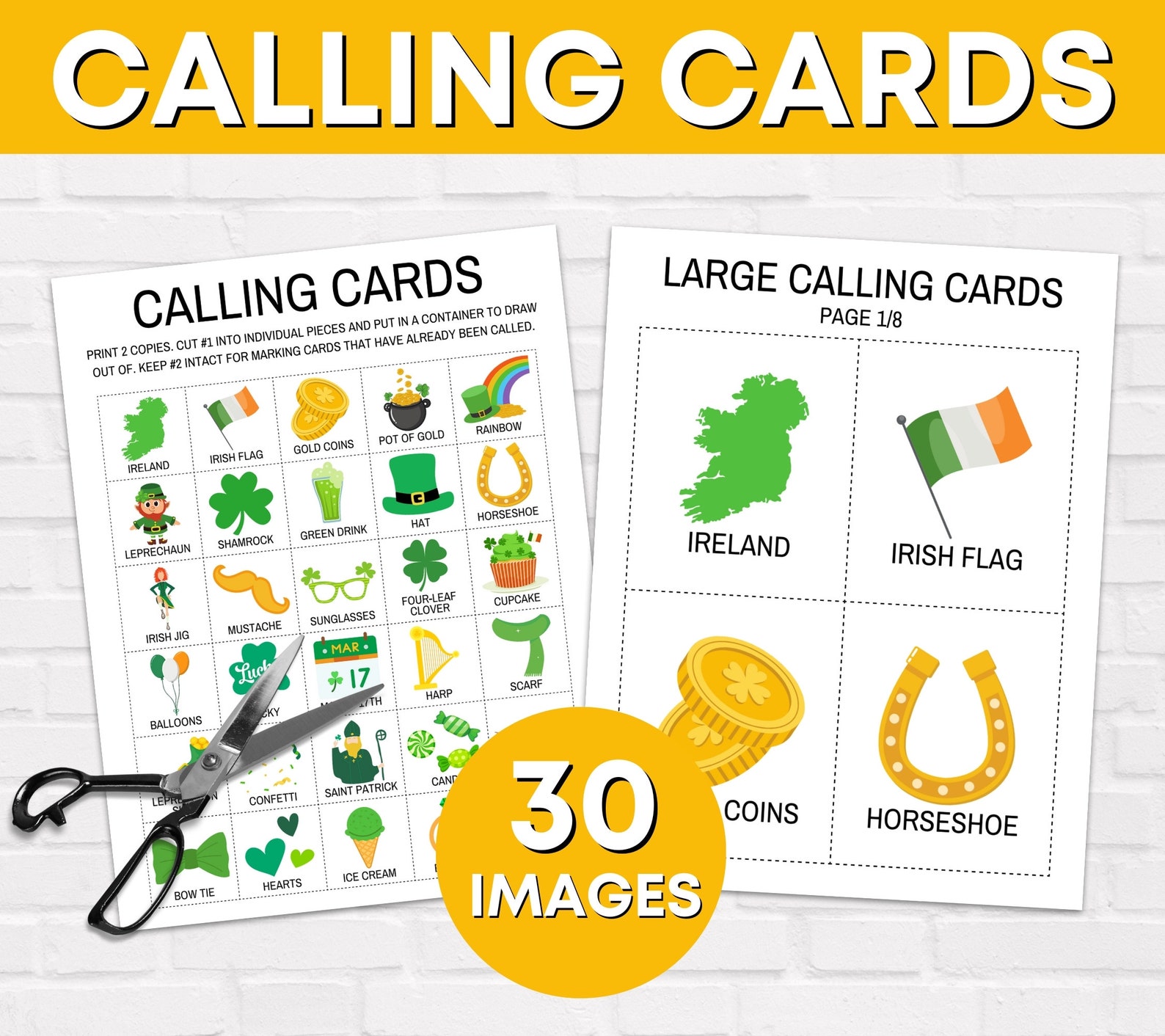 120 St Patricks Day Bingo Cards Game Printable, St Patrick Bingo Board ...