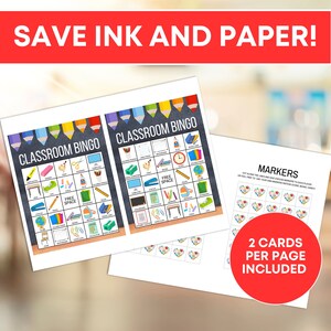 120 School Classroom Bingo Cards Printable Game, First Day Back to ...