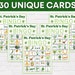30 St Patricks Day Bingo Cards Game Printable, St Patrick Bingo Boards ...