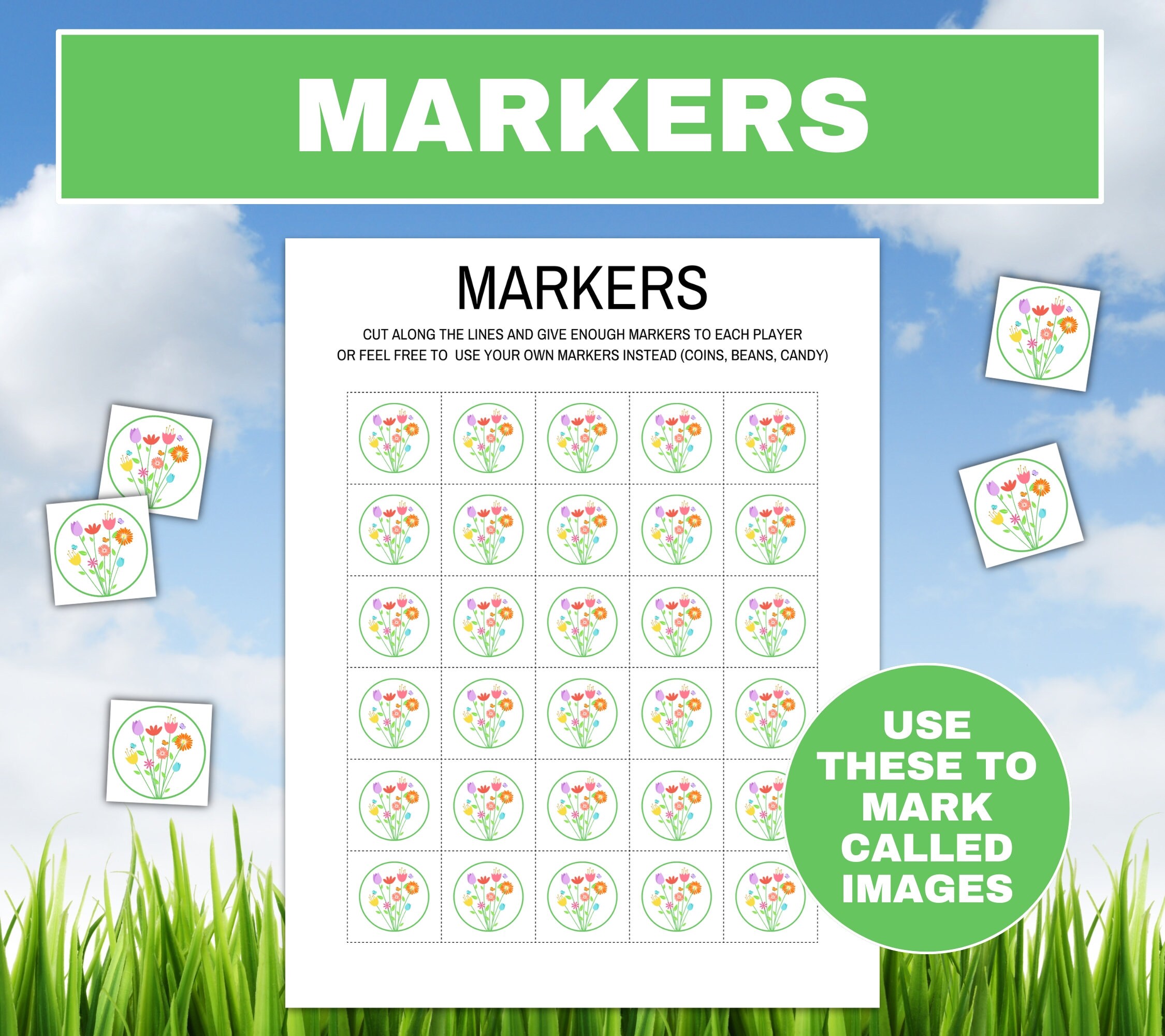 30 Spring Bingo Cards Printable Game, Spring Bingo Kids Classroom ...